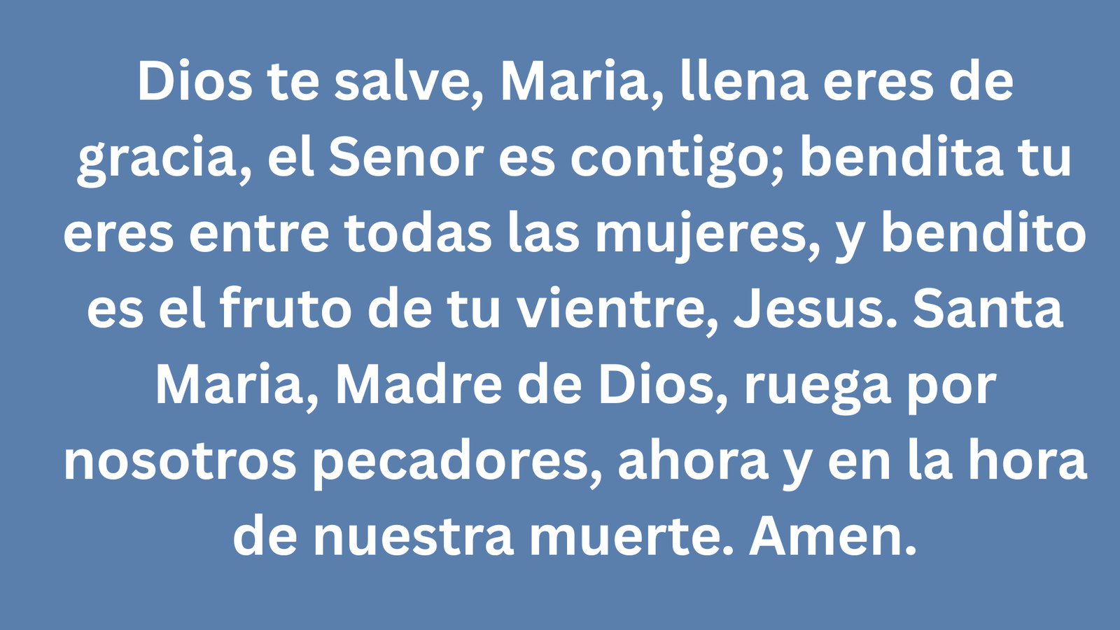 Hail Mary Prayer in Spanish (Full Text, English Translation, Meaning ...